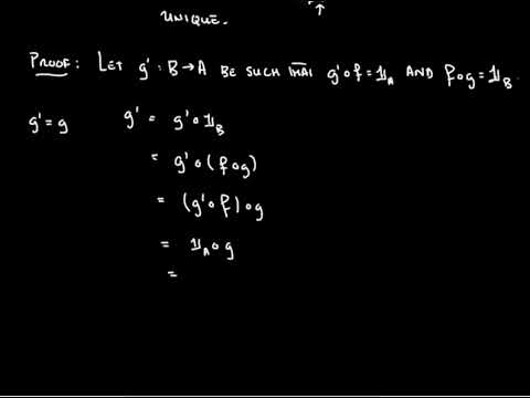 Unicity of the Inverse Function and Definition of Invertible Function