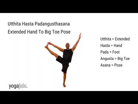 Extended Hand To Big Toe Pose, Utthita Hasta Padangusthasana, Sanskrit Pronunciation