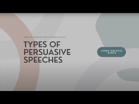 Types of Persuasive Speeches