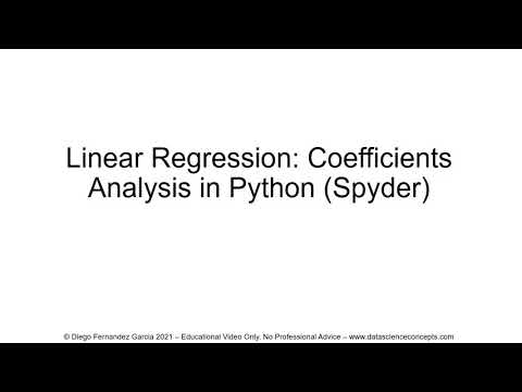 Linear Regression. Coefficients Analysis in Python (Spyder)