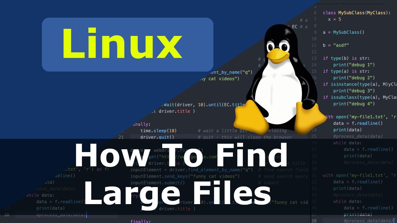 Linux How To Find Large Files