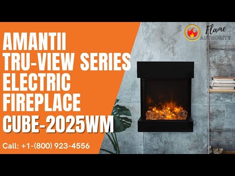 Amantii Tru-View Series Electric Fireplace CUBE-2025WM