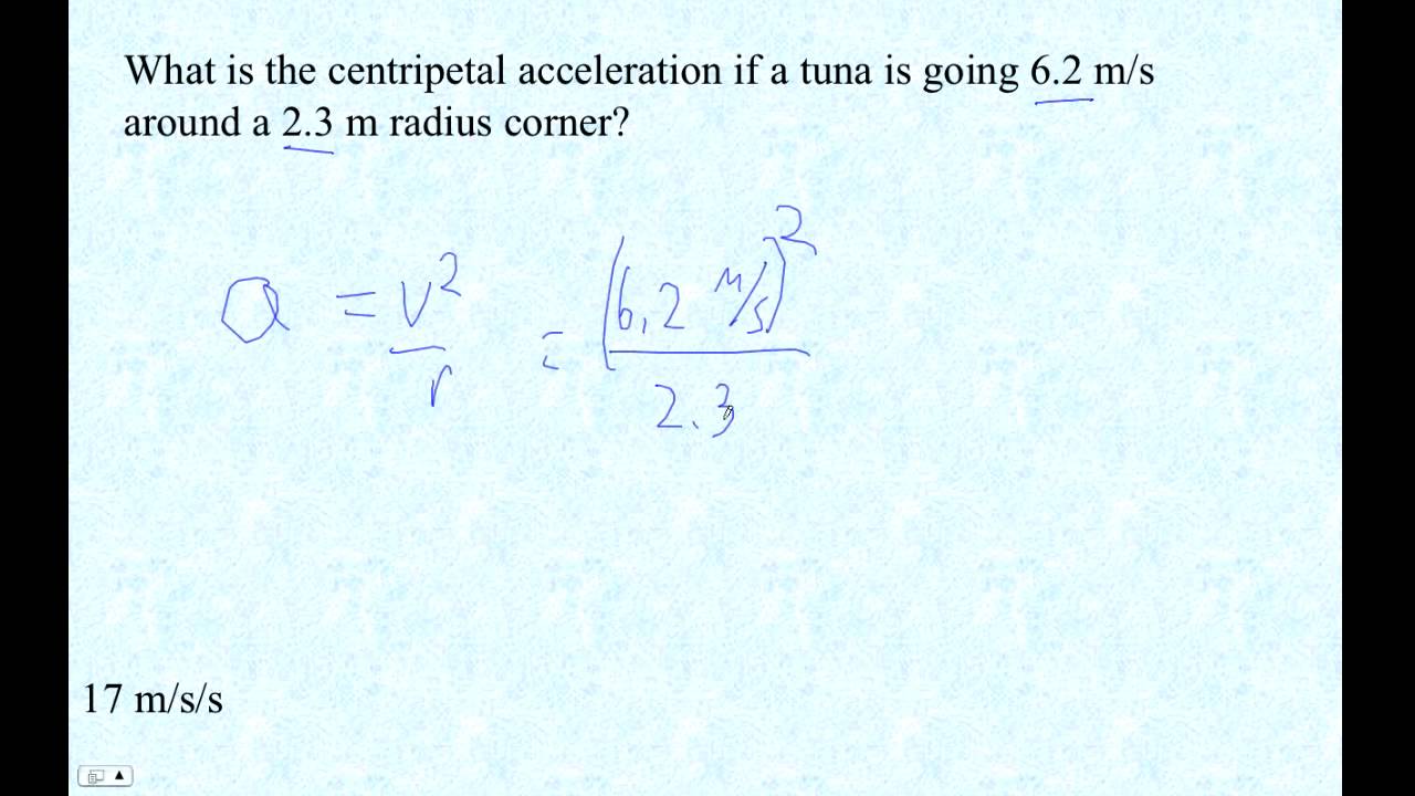 HTPG07A Centripetal Acceleration Example 1