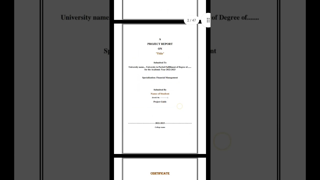 Financial management research project final report download (Researchproject.in)