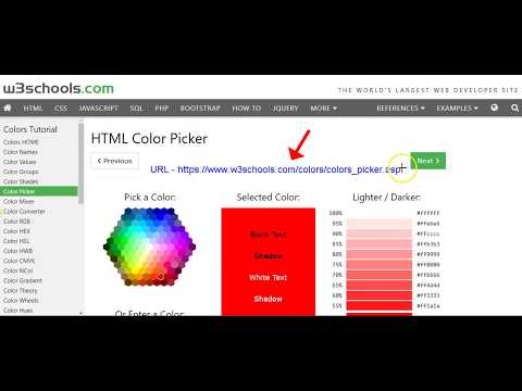 Pick a color from HTML Color Picker