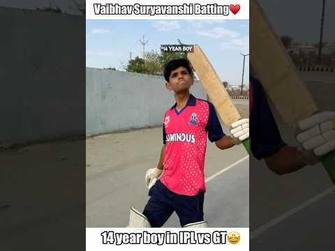 Vaibhav Suryavanshi Batting in IPL???? ft. 14 year boy, Siraj & Rahul Dravid #cricket #shorts