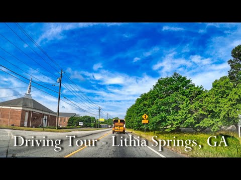 Driving Tour Through Lithia Springs, GA - 4K