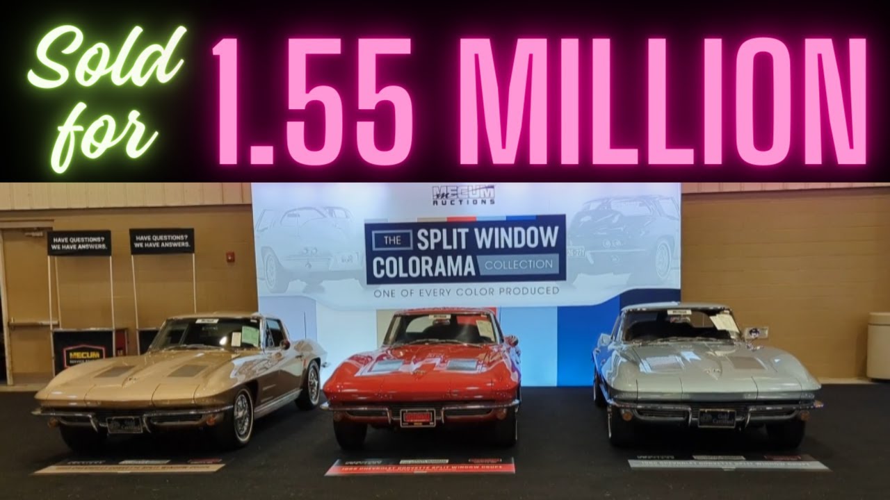 Corvette Collection SELLS for 1.55 Million.  Mecum Kissimmee January 2024. Split Window Colorama