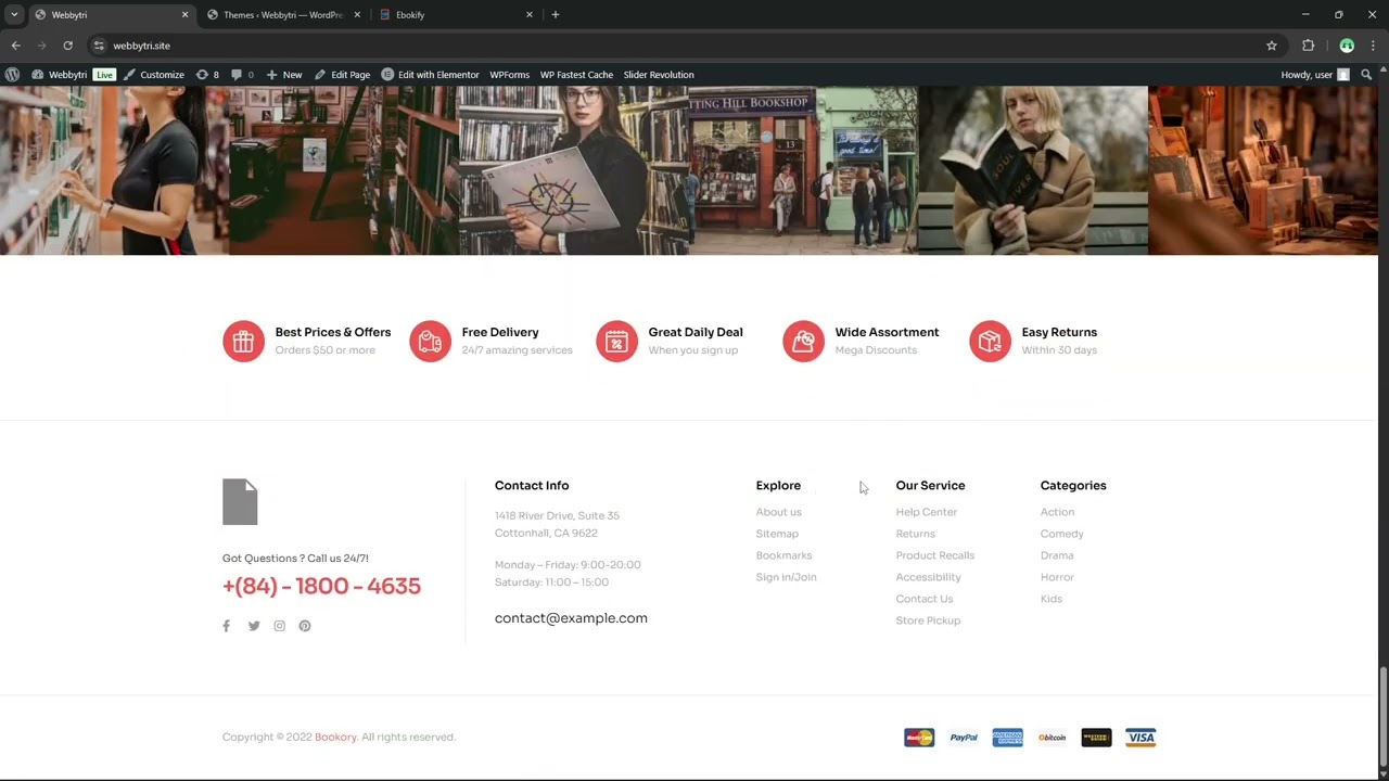 Bookory - Book Store WooCommerce WordPress Theme Review