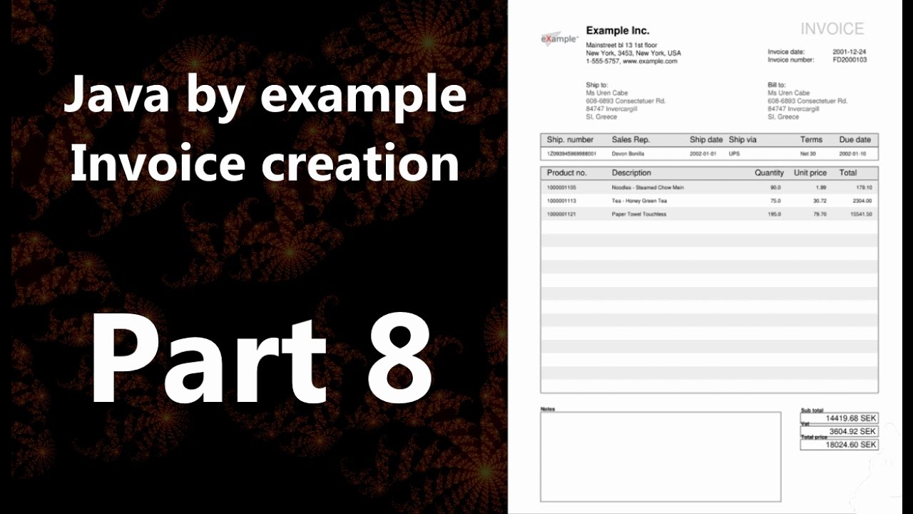 Invoice creation part 8 (Java by Example)