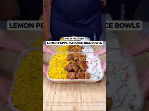There's NO REASON To Be Meal Prepping Plain Chicken & Rice! Try This Lemon Pepper Chicken Rice Bowls
