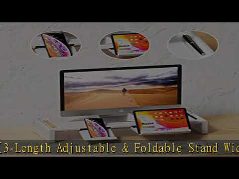 Monitor Stand Riser, OImaster Foldable Computer Monitor Riser, Adjustable Height Computer Stand and