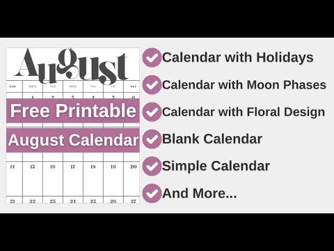 August 2024 Calendar Templates - Free Printable! #2024 #calendar #august2024