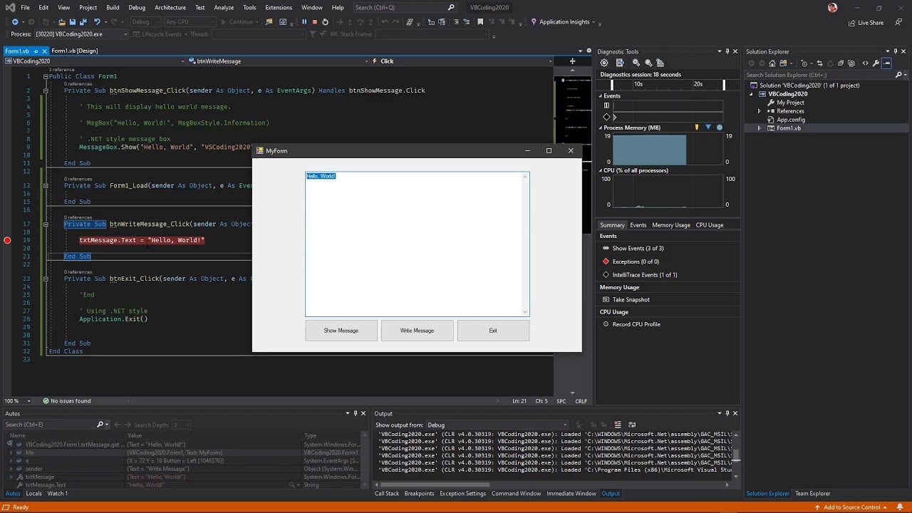Live Stream: Visual Basic Programming Hour (Casual Coding)