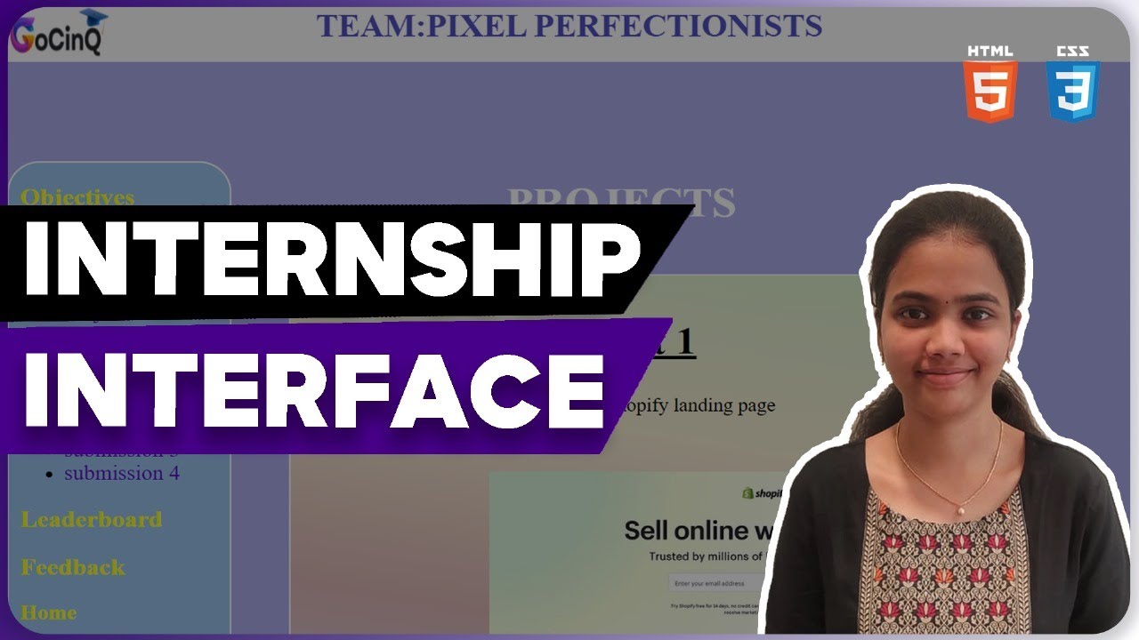 Internship Interface Website using HTML & CSS | Full Stack Web Development