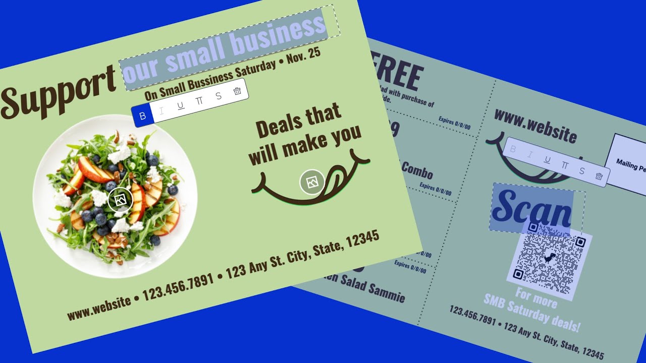 How to Design A Postcard for Small Business Saturday | FREE EDDM® Templates for SMB Saturday