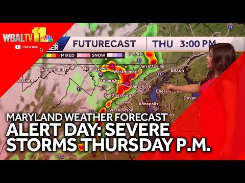 ALERT DAY: Increased risk for severe storms in Maryland