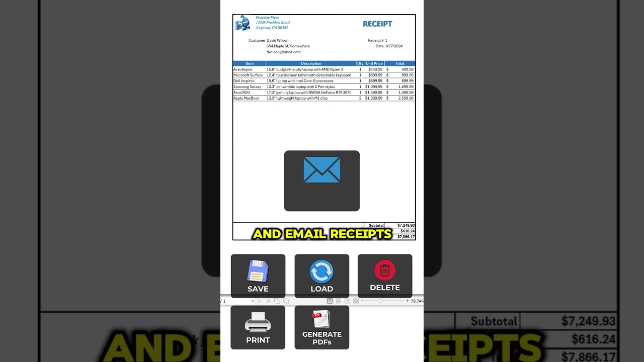 Watch Me Create This Receipt & Invoice Template + Free Download