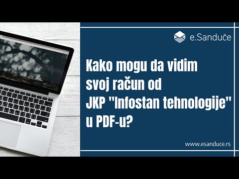 Kako mogu da vidim svoj račun od JKP "Infostan tehnologije" u PDF-u
