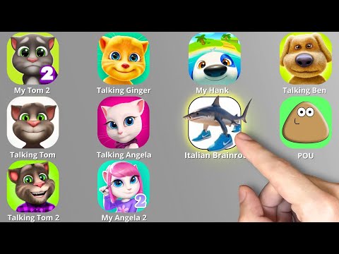 Talking Tom,Talking Tom 2,Italian Brainrot,Tralalero Tralala,Angela,POU,Ginger,Talking Ben,My Hank