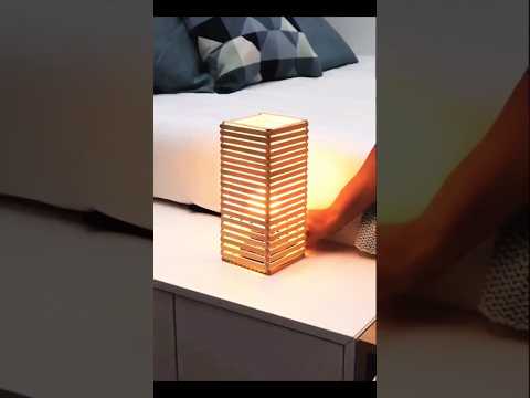 DIY ice cream sticks lamp #shortsfeed #youtubeshorts #homedecor