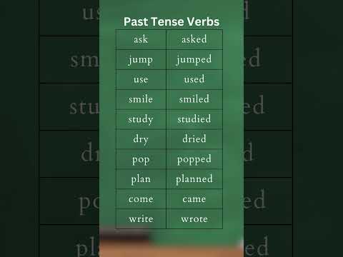 Common Past Tense Verbs