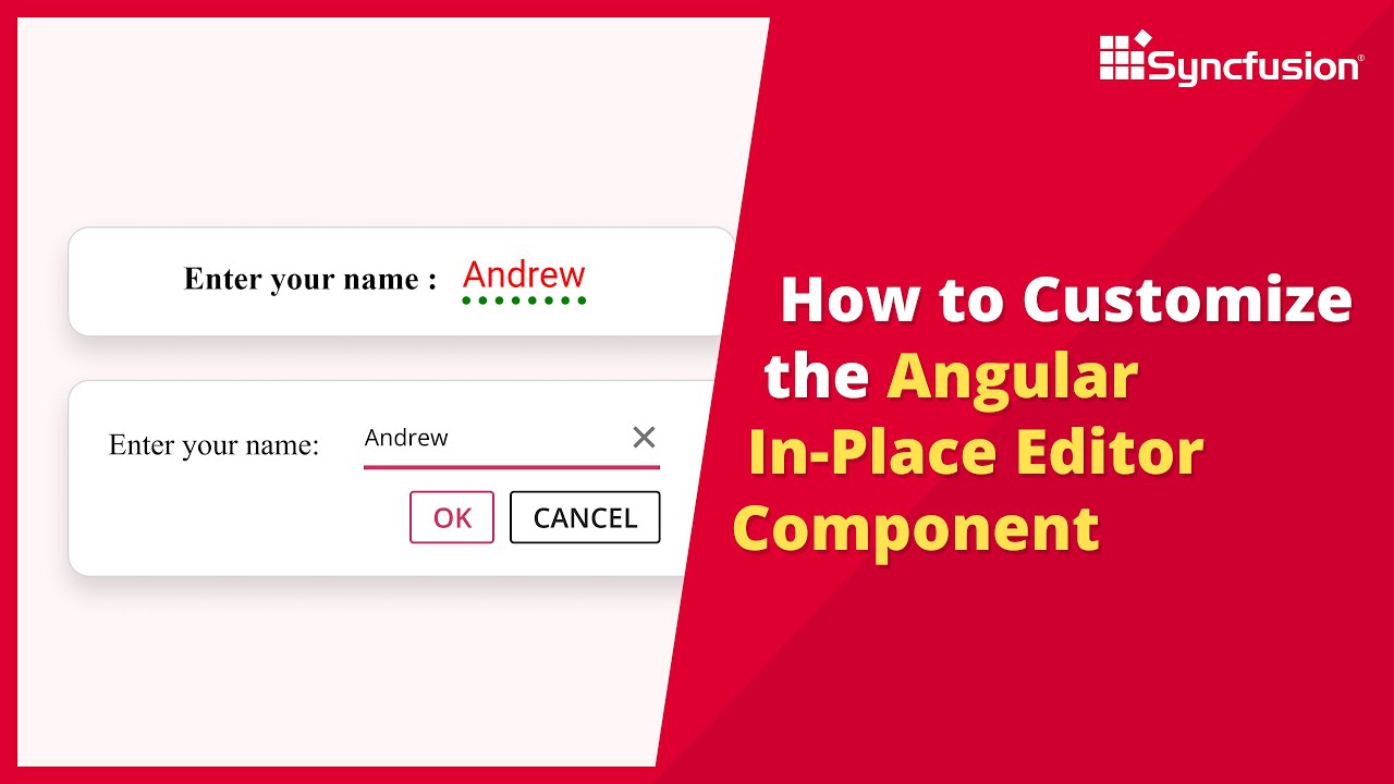 How to Customize the Angular In-place Editor Component