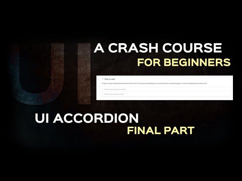 Semantic UI Tutorial| Introducing JavaScript in UI- Accordion- Final Part| UI tutorial for Beginners