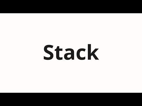 How to pronounce Stack
