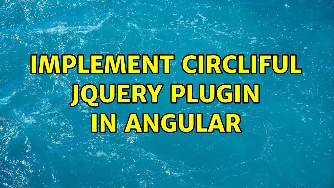 Implement circliful jQuery plugin in Angular