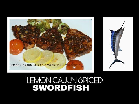 LEMON & CAJUN SPICED SWORDFISH | Sword Fish Fry | Cajun Fish fry |