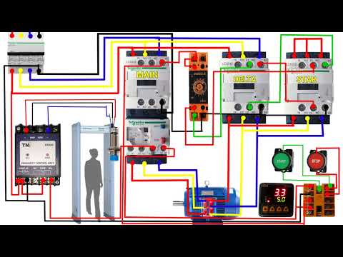Digital Timer And Sensor Based Star Delta Starter Control Wiring || Animation स्टार्टर || AGR techQ