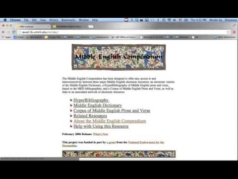 Using the Middle English Dictionary | Medieval Translation Resources