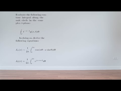 EX: An integral representation of Bessel functions