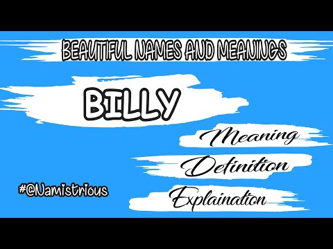 BILLY name meaning | BILLY meaning | BILLY name and meanings | BILLY means@Namystrious