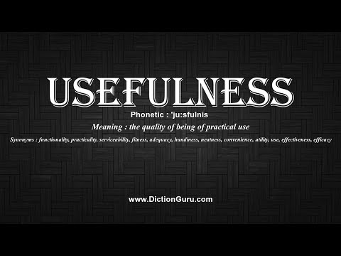 How to Pronounce usefulness with Meaning, Phonetic, Synonyms and Sentence Examples