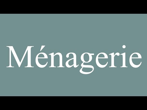How to Pronounce ''Ménagerie'' (Menagerie) Correctly in French