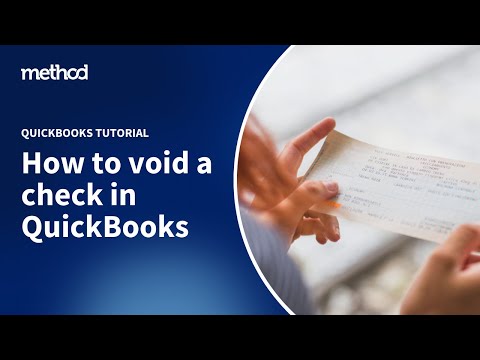 How to void a check in QuickBooks