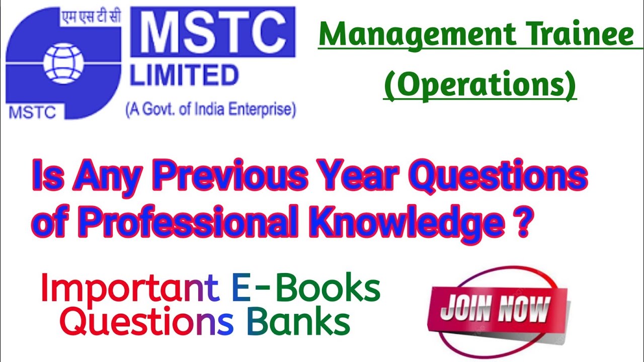 MSTC MT (Operations) Previous Years Papers