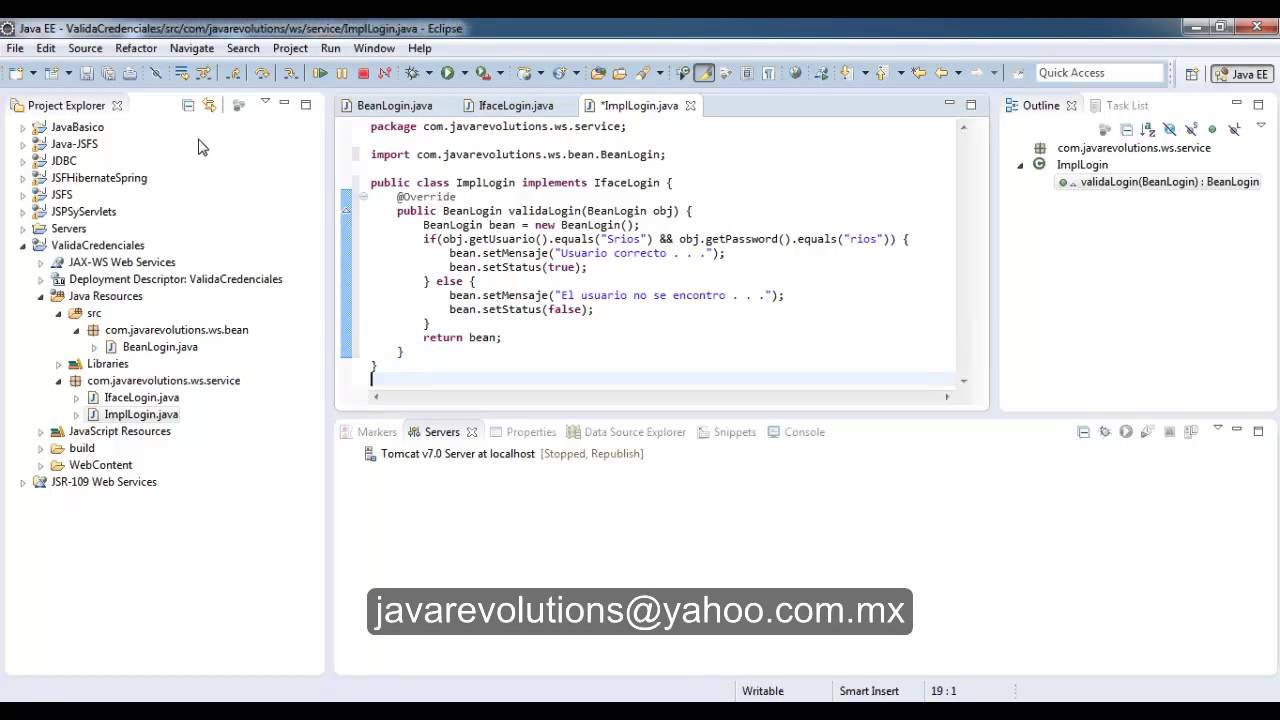 Java Web Services ó Servicios Web Java (Cliente y Servidor)