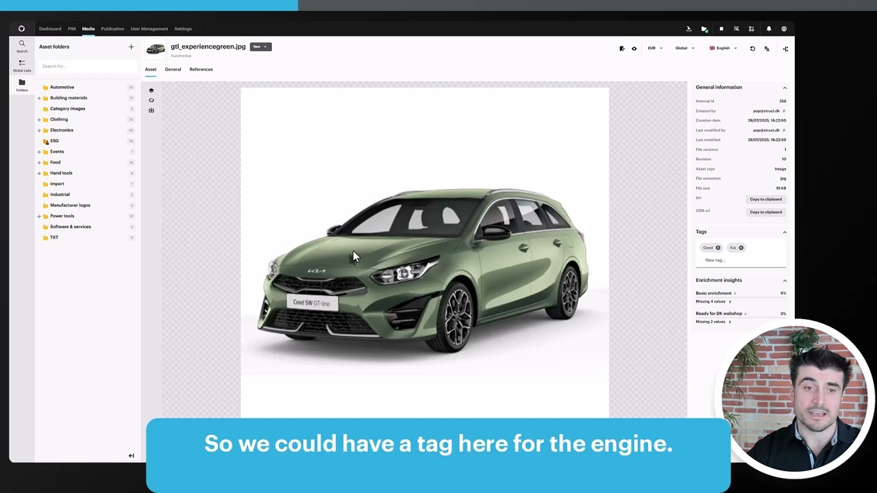 Asset hotspots in Struct PIM