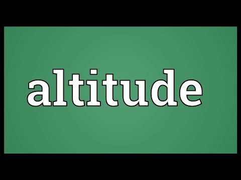 Altitude Meaning