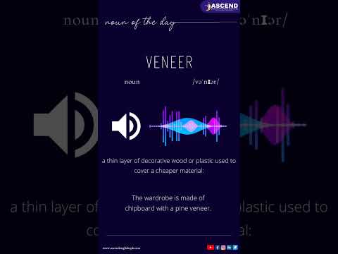 Word of the day - Veneer #vocabularywords #shorts #englishlearning