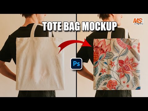 Tote bag mockup design in Photoshop || Photoshop tutorial || Ms Graphics