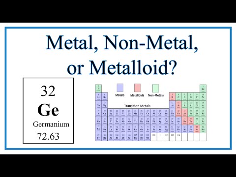 Is Germanium (Ge) a Metal, Non-Metal, or Metalloid?