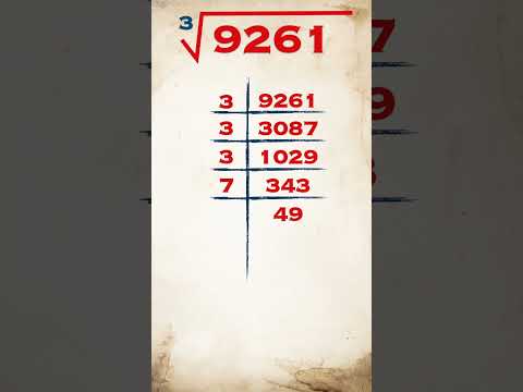 Cube root of 9261 / 9261 ka ghanmul / #publicmaths #shorts #cuberoot #math