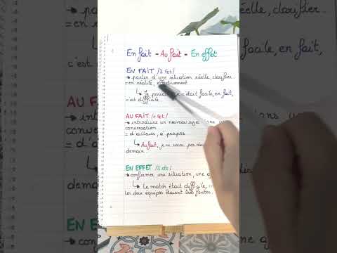 The difference between EN FAIT - AU FAIT - EN EFFET | Partie 1 #frenchlearners