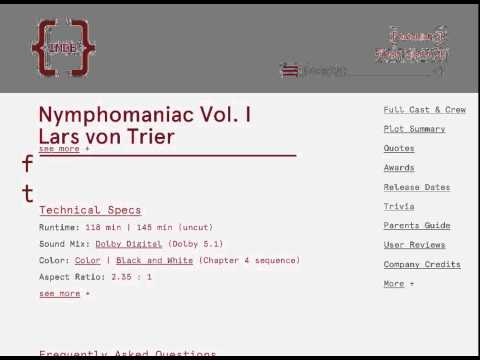 imdb redesign tribute to nymphomaniac