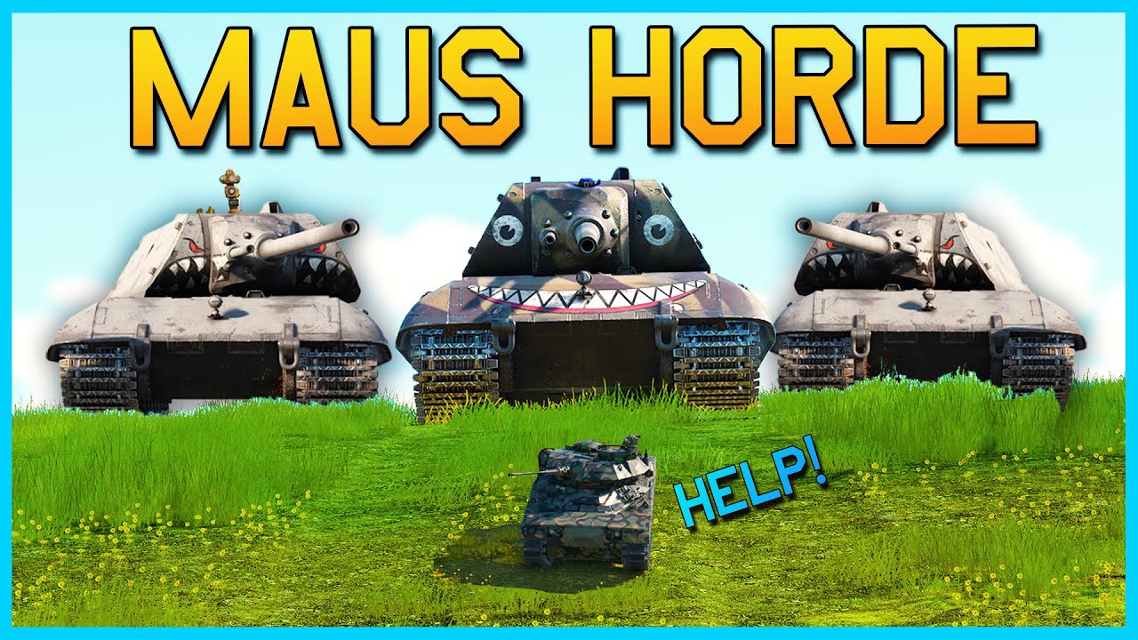 Making My ENTIRE Team Play The MAUS - E-100 @OddBawZ @JustinPlaysTV