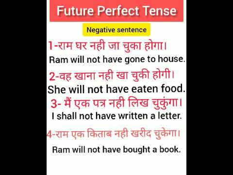 Future Perfect Tense|Negative Sentence|#Shorts